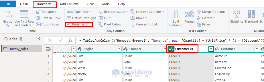Turn Messy Data Into Insights: Data Cleaning in Power BI Step-by-Step - ExcelDemy