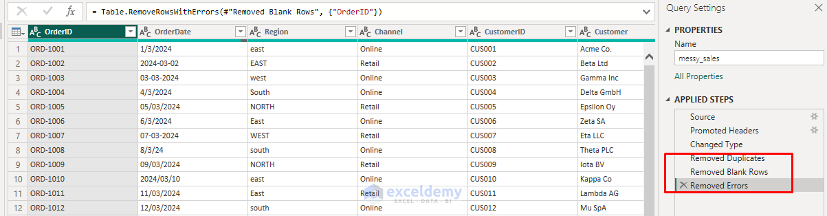 Turn Messy Data Into Insights: Data Cleaning in Power BI Step-by-Step - ExcelDemy